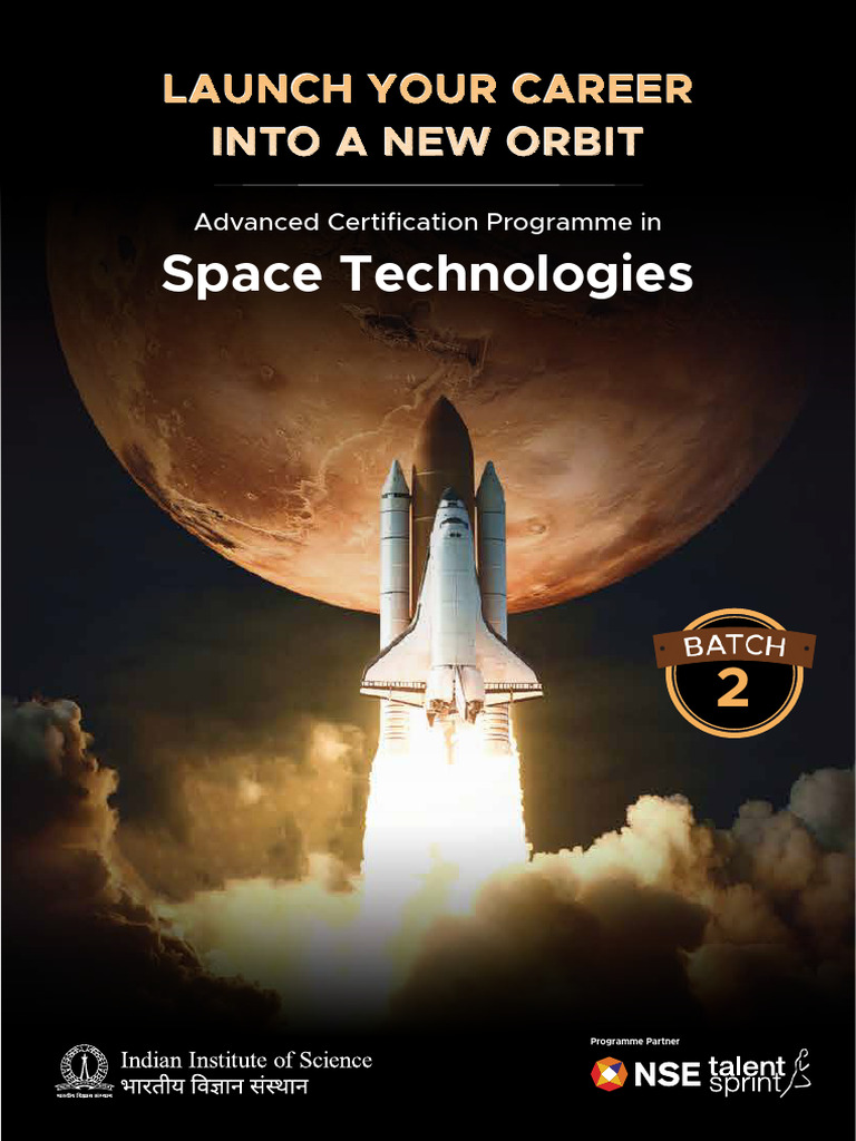 Brochure Advanced Certification Programme in Space Technologies Iisc ...