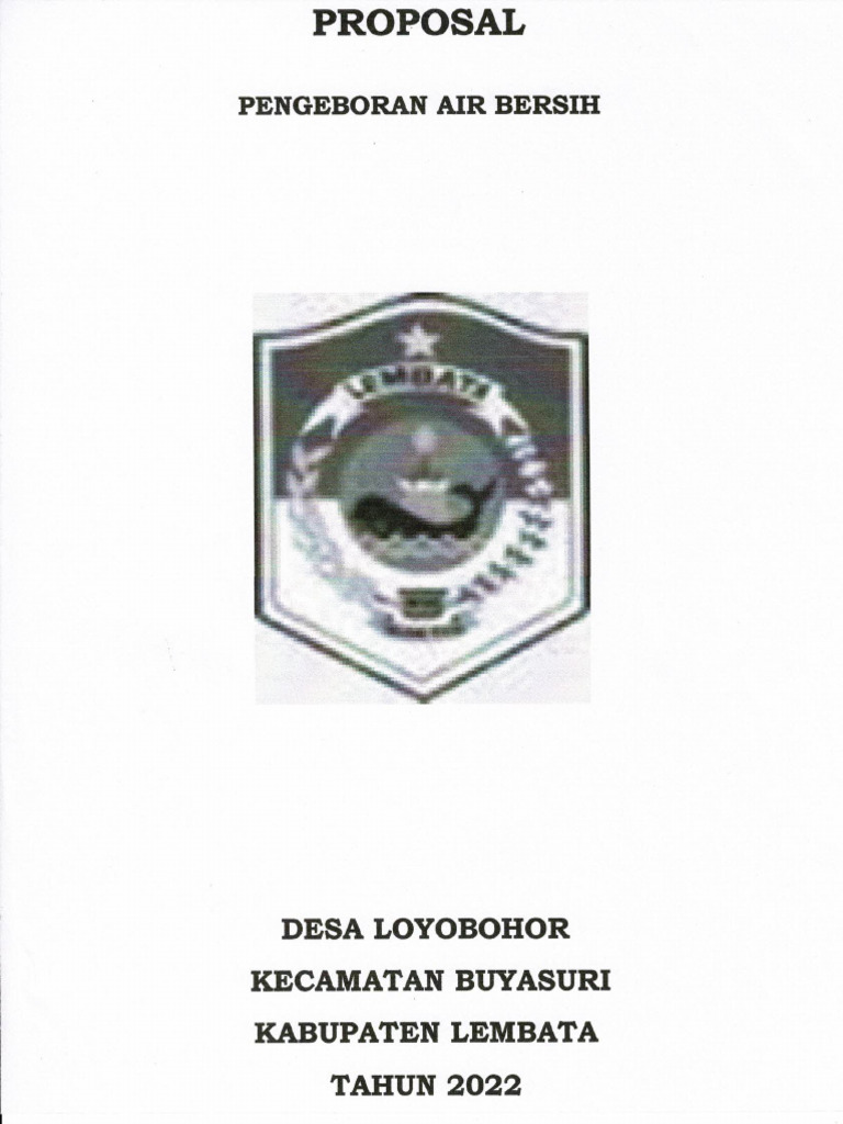 Proposal Sumur Bor | PDF