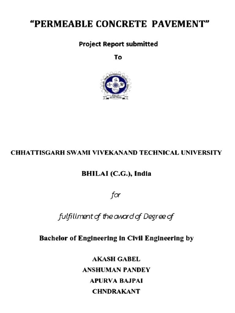 Permeable Concrete Pavement | PDF