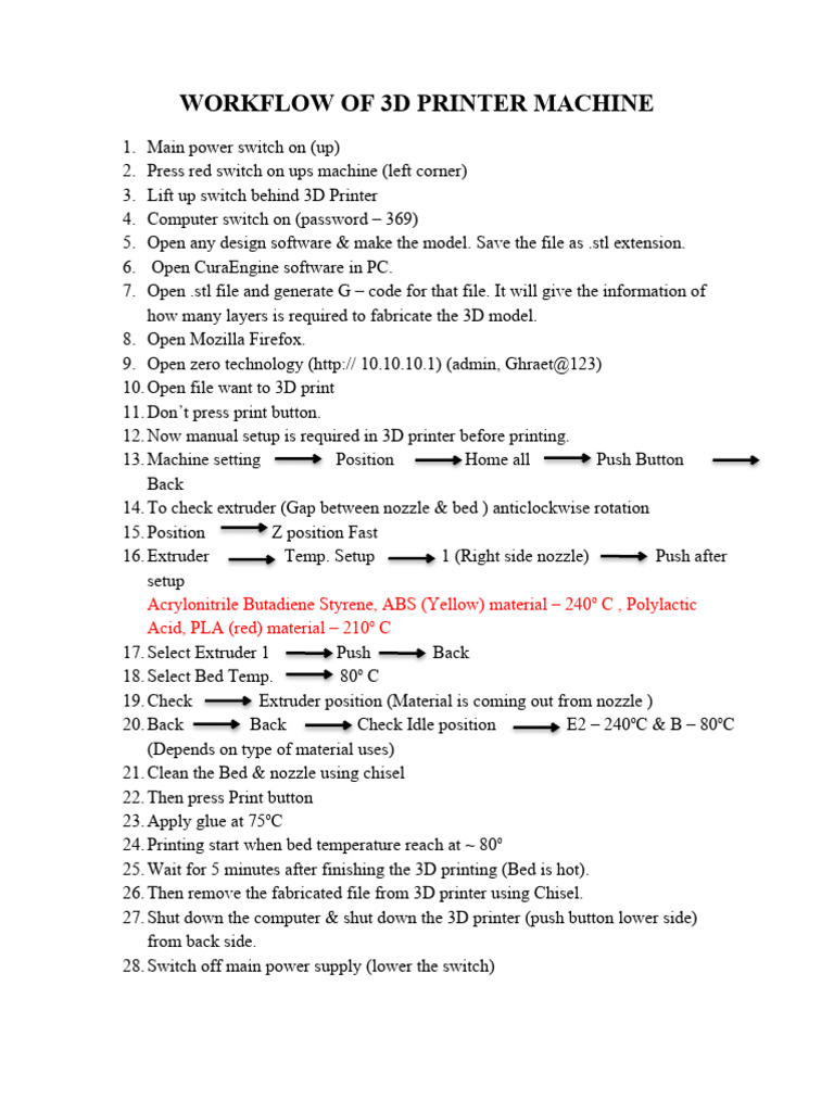 3D Printer Workflow | PDF