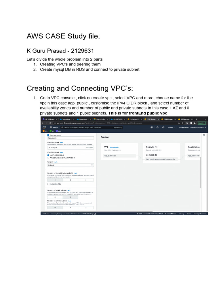 AWS VPC & RDS Setup Guide | PDF | Secure Shell | My Sql