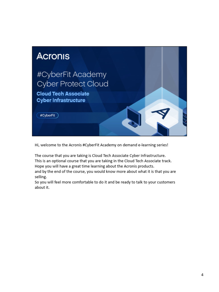 Acronis #CyberFit Cloud Tech Associate Cyber Infrastructure 2023 ...