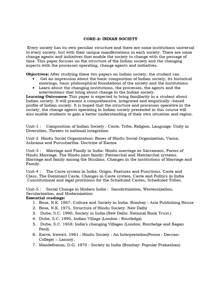 Sociology | PDF | Caste | Society