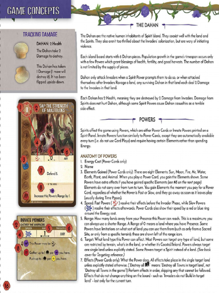 54 Spirit Island Rulebook Pages 16 | PDF
