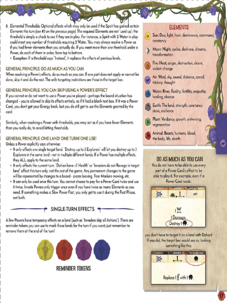 54 Spirit Island Rulebook Pages 17 | PDF