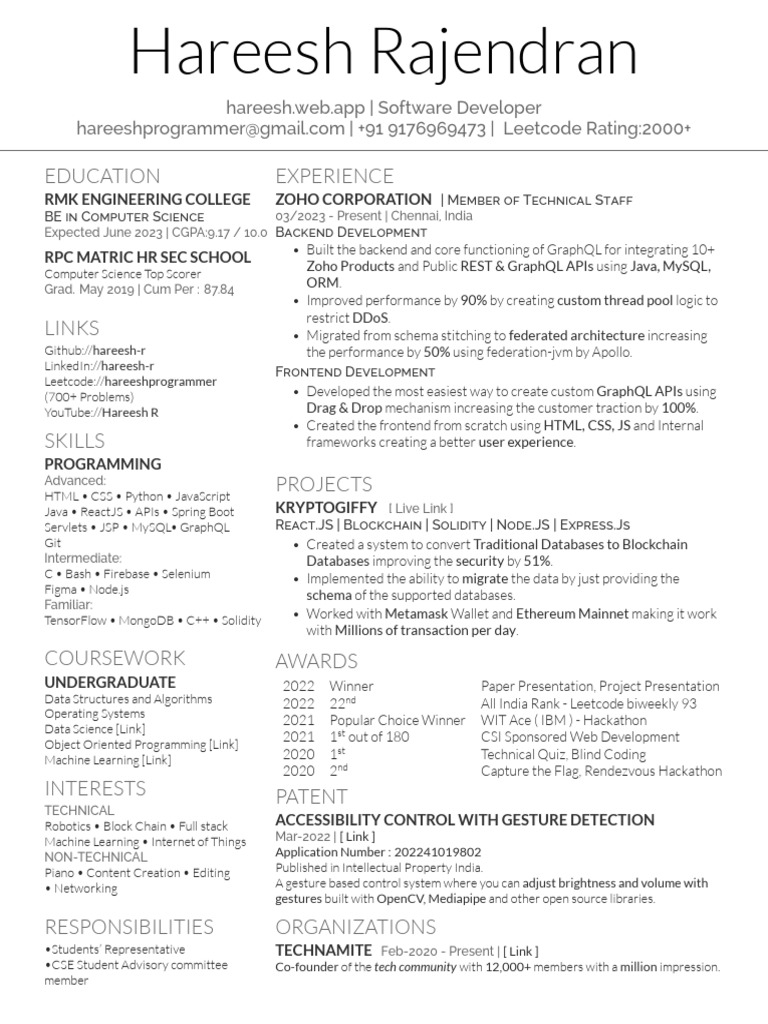 Resume model | Download Free PDF | Databases | Computer Science