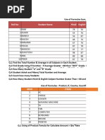 50 Ms Excel Assignments PDF For Practice | PDF | Fruit | Vegetables