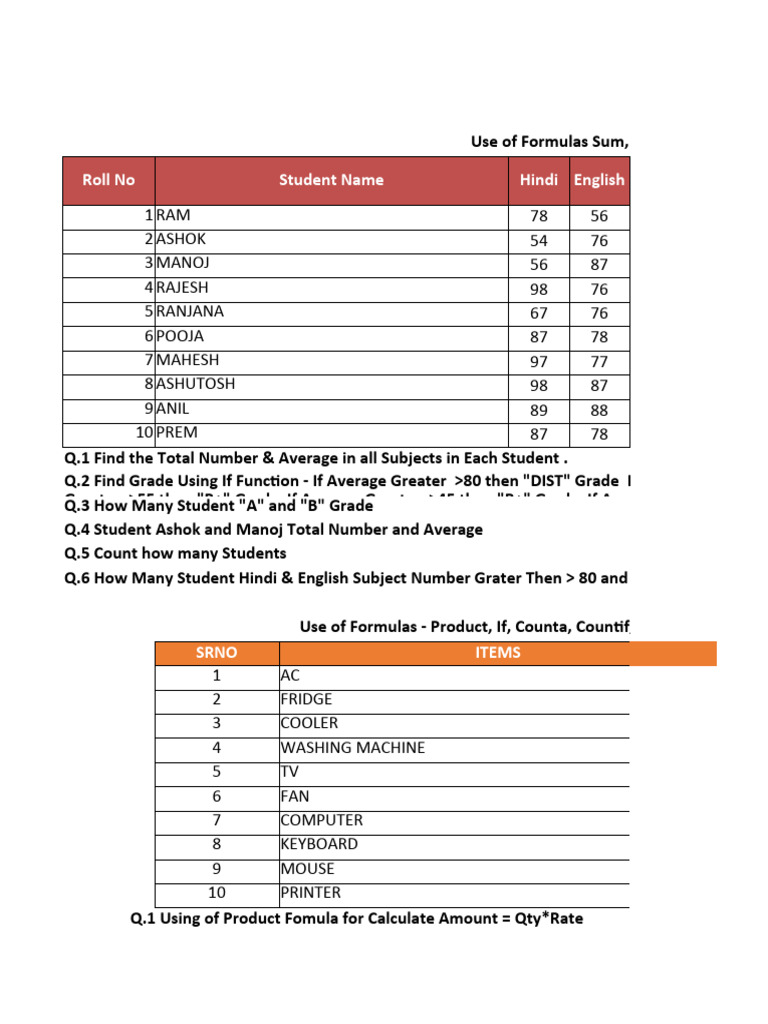 Home Assignment Advance Excel-1 | PDF | Office Equipment | Computing