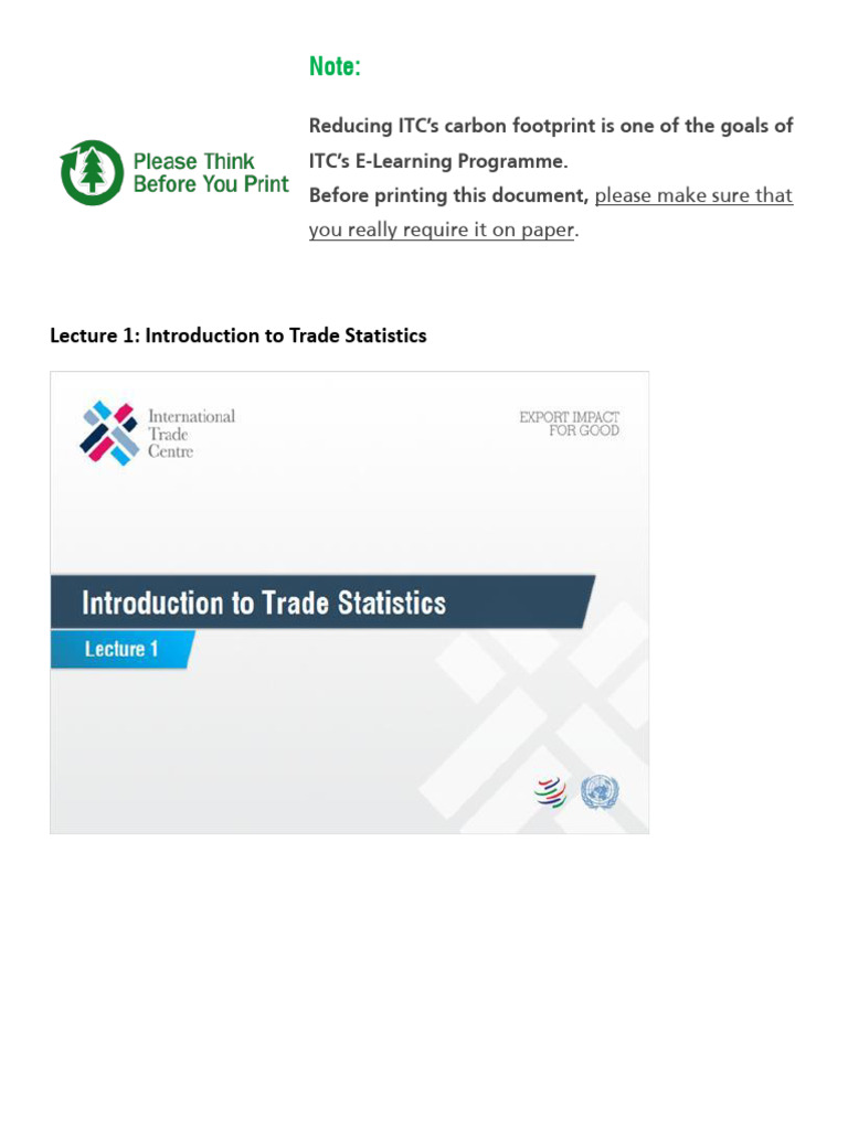 Trade Statistics: Key Insights & Benefits | PDF