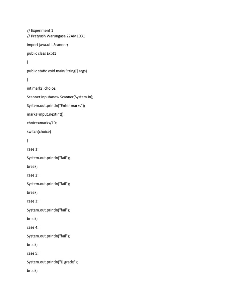 1-9 Java Experiments | Download Free PDF | Computing | C++