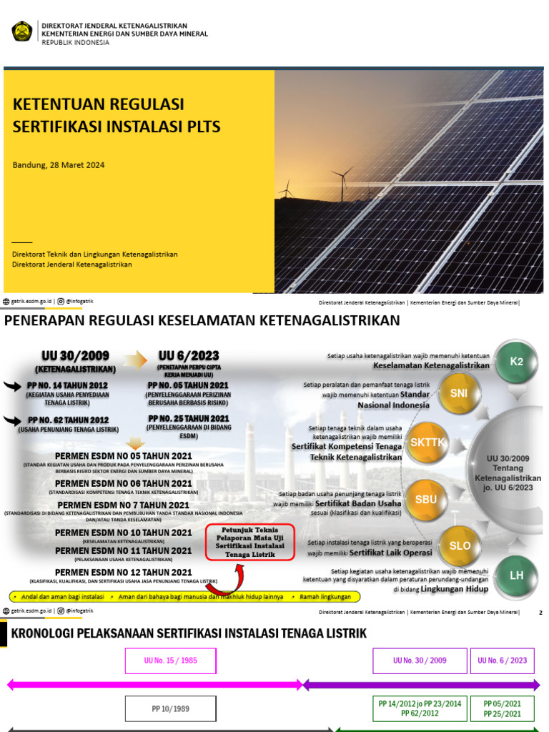 Materi Ketentuan Sertifikasi PLTS Rev.01 | PDF | Teknologi & Rekayasa