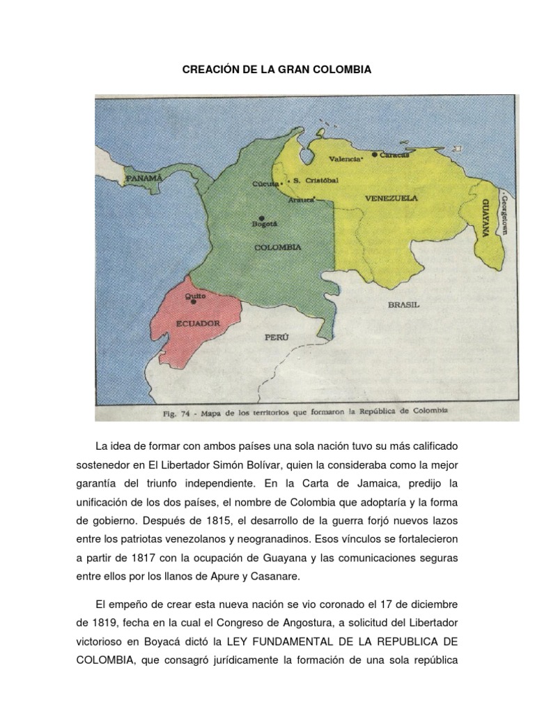 Creación de La Gran Colonia | PDF | Venezuela | Colombia