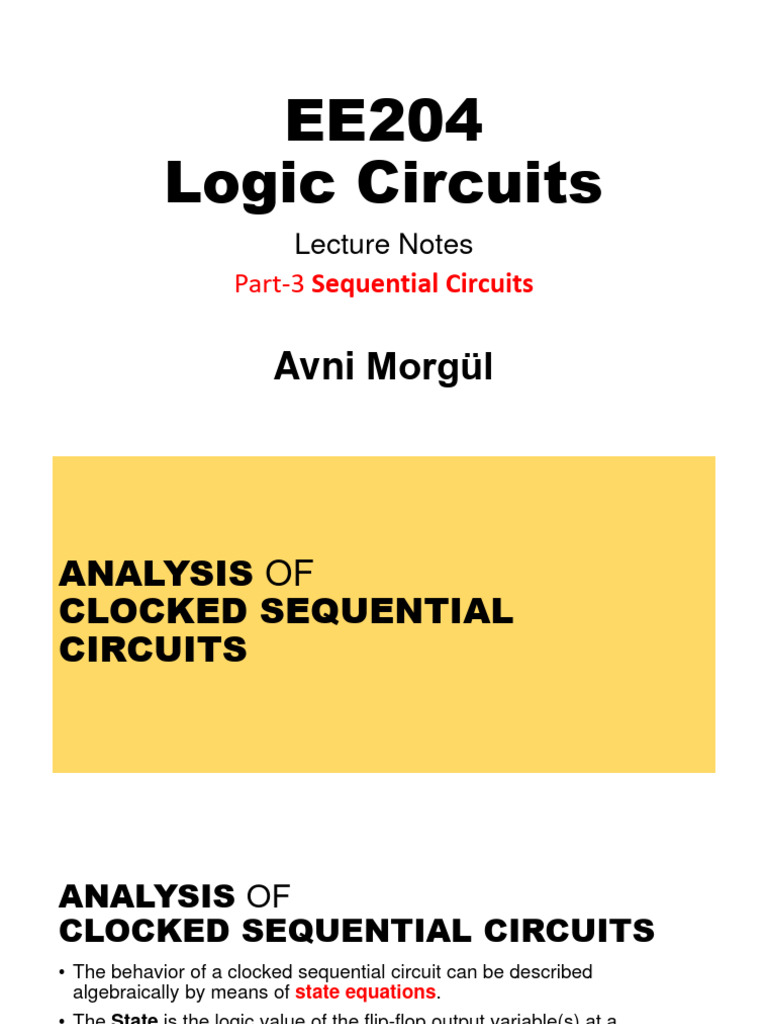 EE204 Lecture 5 Sequential Circuits Counters | PDF | Digital Electronics | Computer Engineering