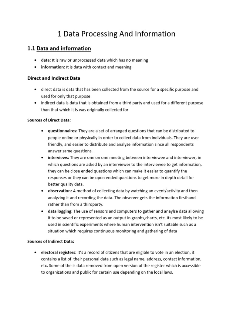 1 Data Processing And Information | PDF | Transport Layer Security | Public Key Cryptography