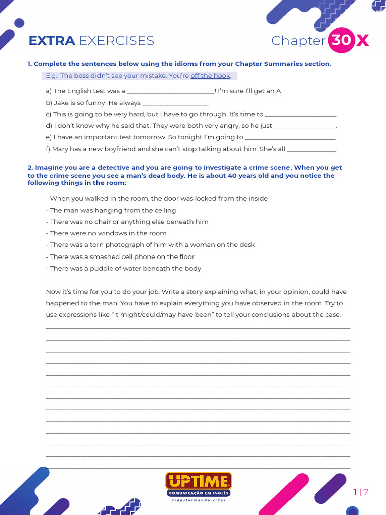 NEW-EXTRA EXERCISES - CHAPTER 30 X | PDF