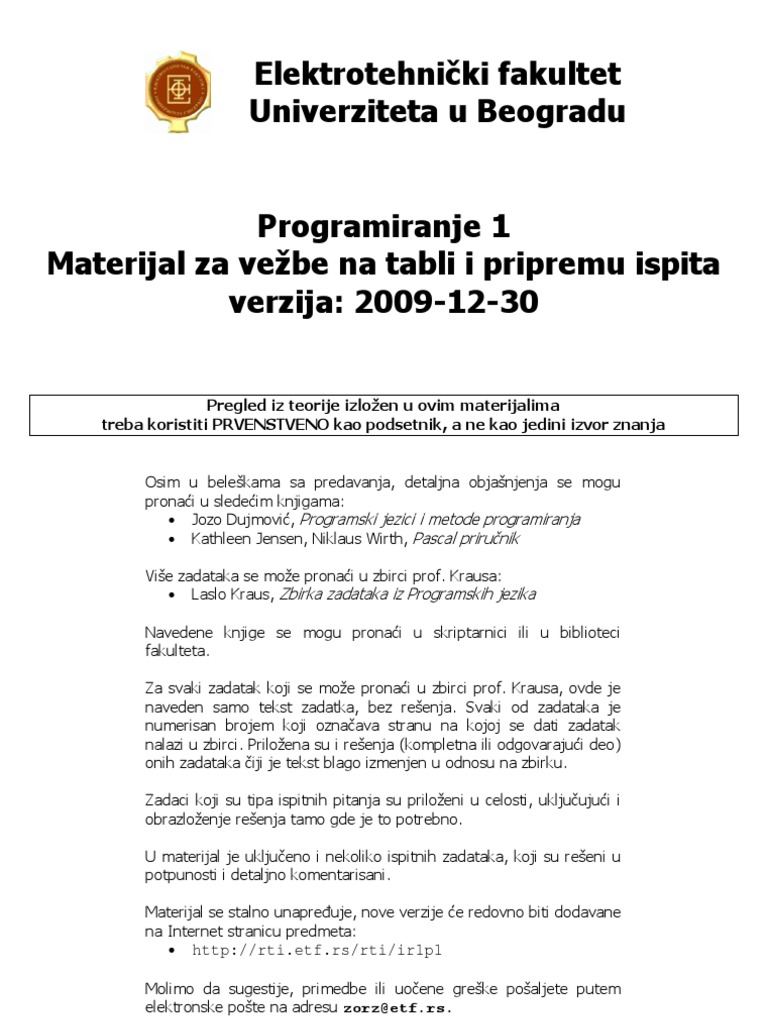 Programiranje Libro | PDF