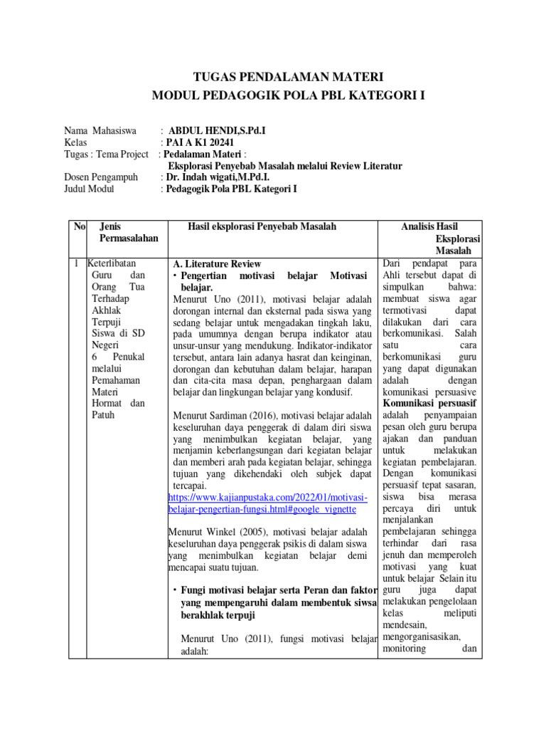 PBL Revisi | PDF | Karier & Perkembangan