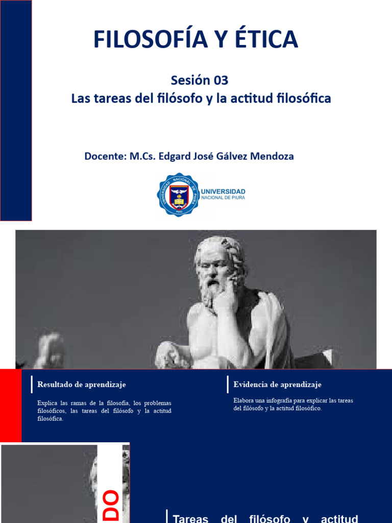 S03 - Las Tareas Del Filosofo y La Actitud Filosófica | PDF ...