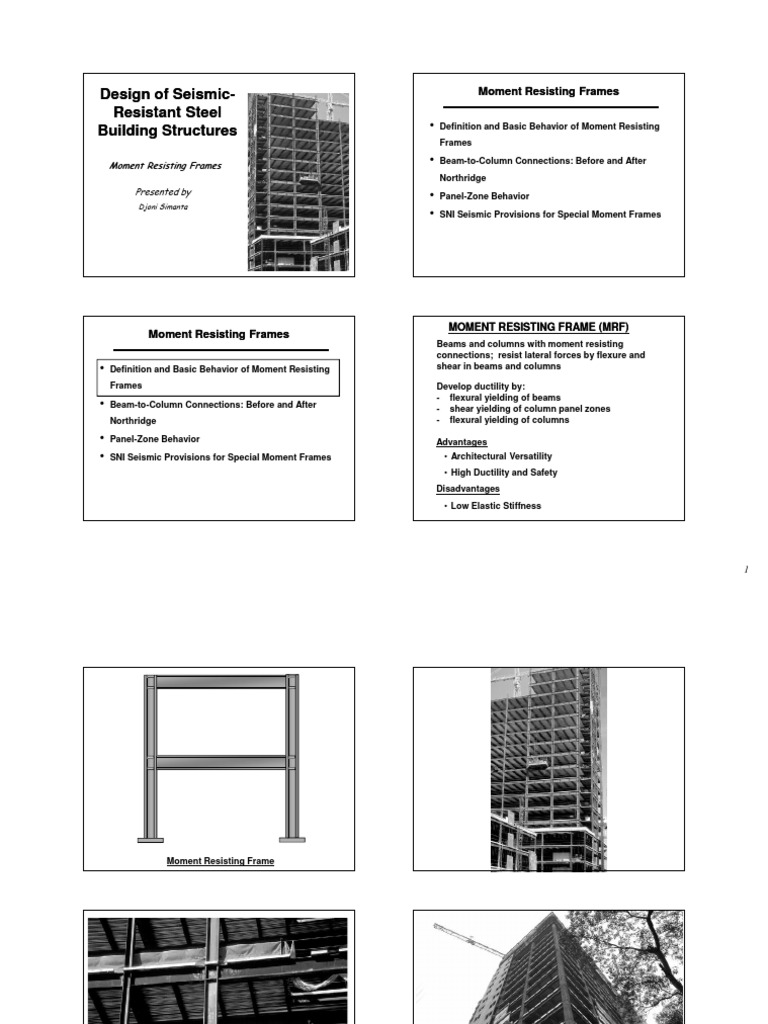 Seismic Design of Moment Resisting Frames | PDF | Beam (Structure ...