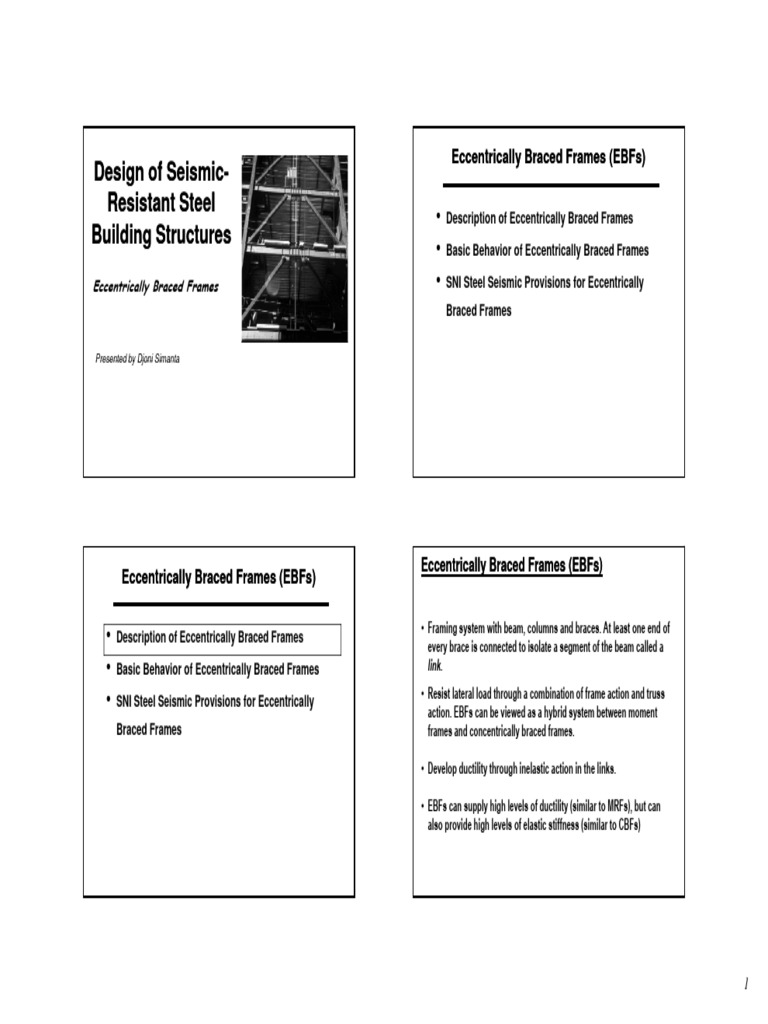 Eccentrically Braced Frames Design Guide | PDF | Strength Of Materials ...