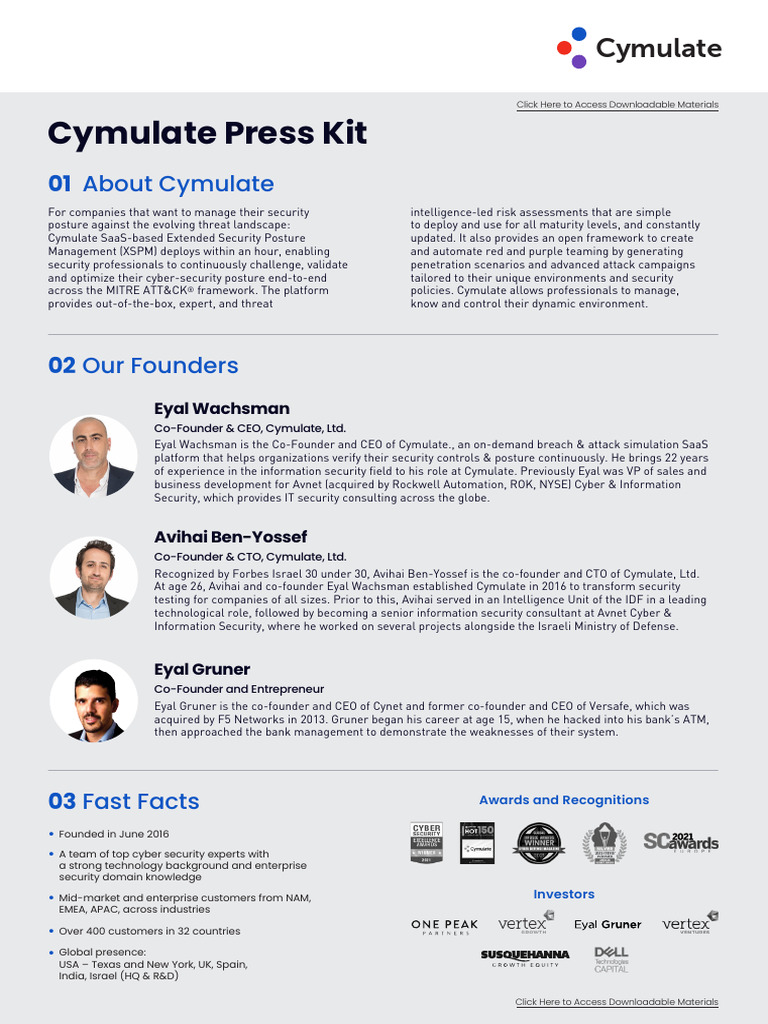 Cymulate Company Overview | PDF | Computer Security | Security