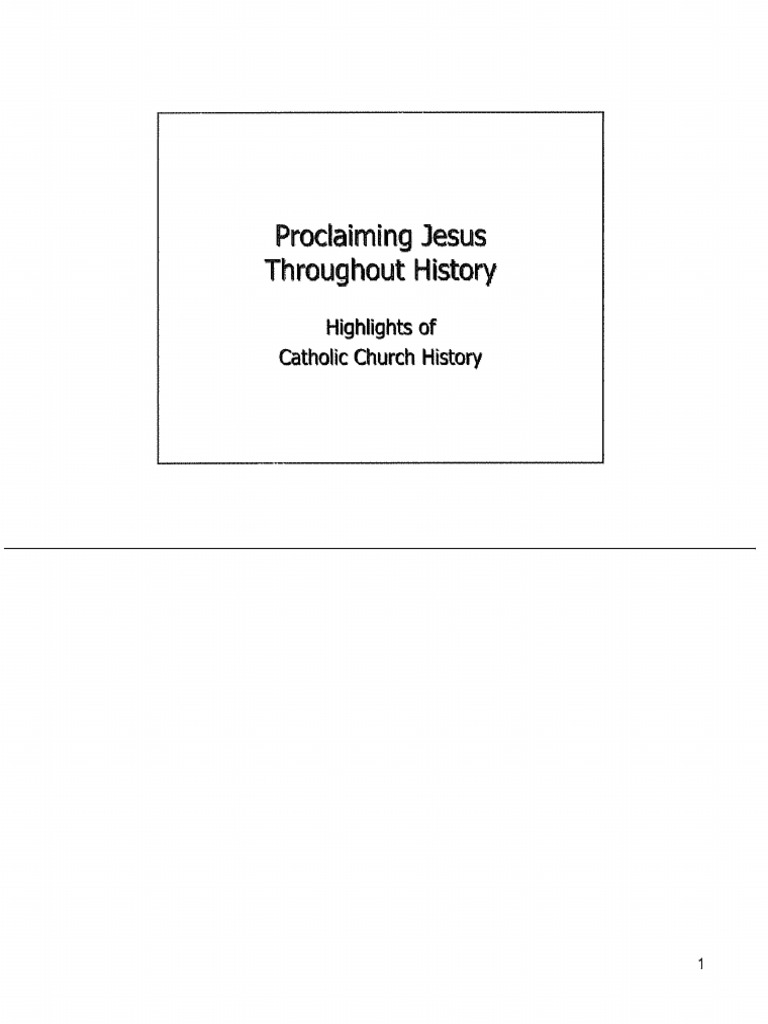 Church History Powerpoint in PDF Part 1 | PDF