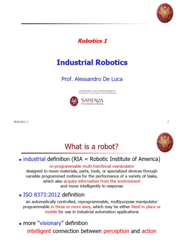 Industrial Robotics Ppt-2 | PDF | Robotics | Robot