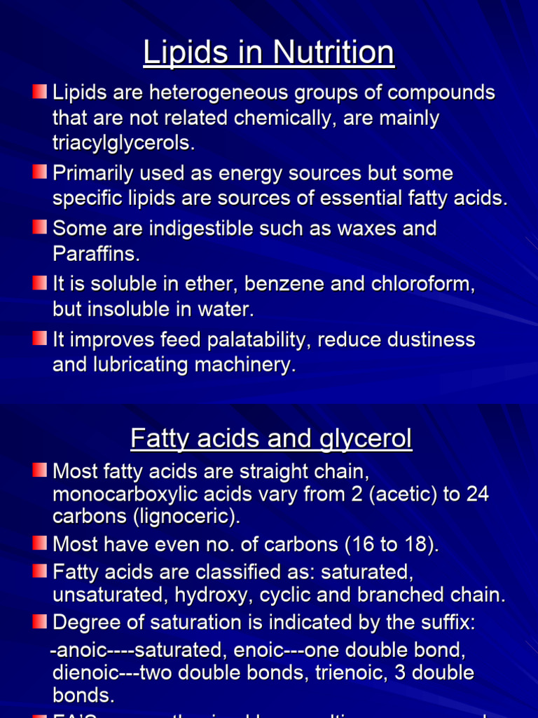 Lipids in Nutrition | PDF | Fatty Acid | Fat