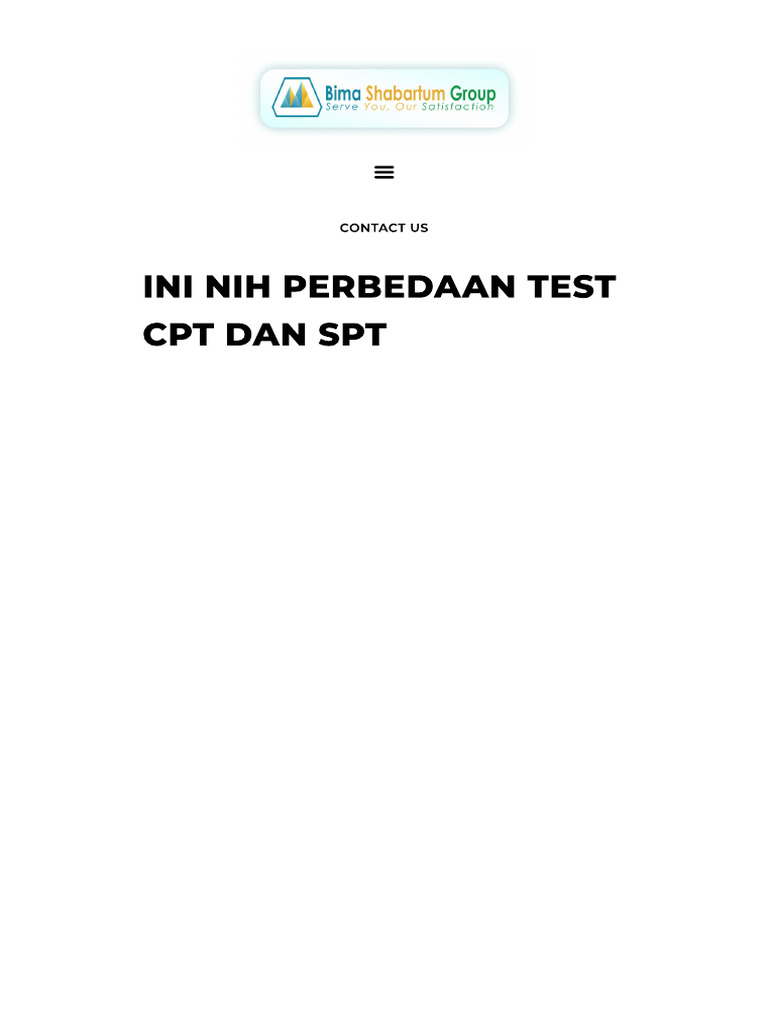 Ini Nih Perbedaan Test CPT dan SPT - KONSULTAN TAMBANG DAN LINGKUNGAN | PDF