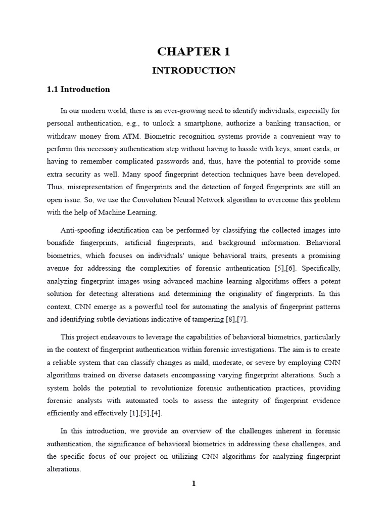 Thesis Chapters | PDF | Machine Learning | Fingerprint