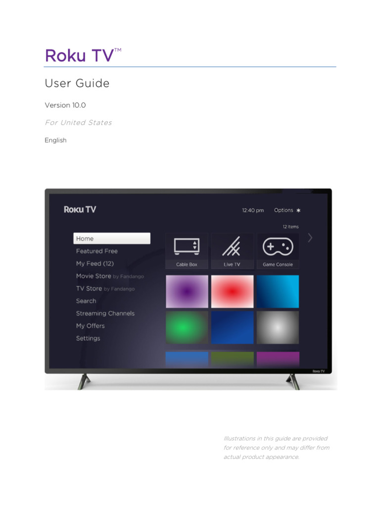 Roku TV User Guide 1 | PDF | Hdmi | Roku