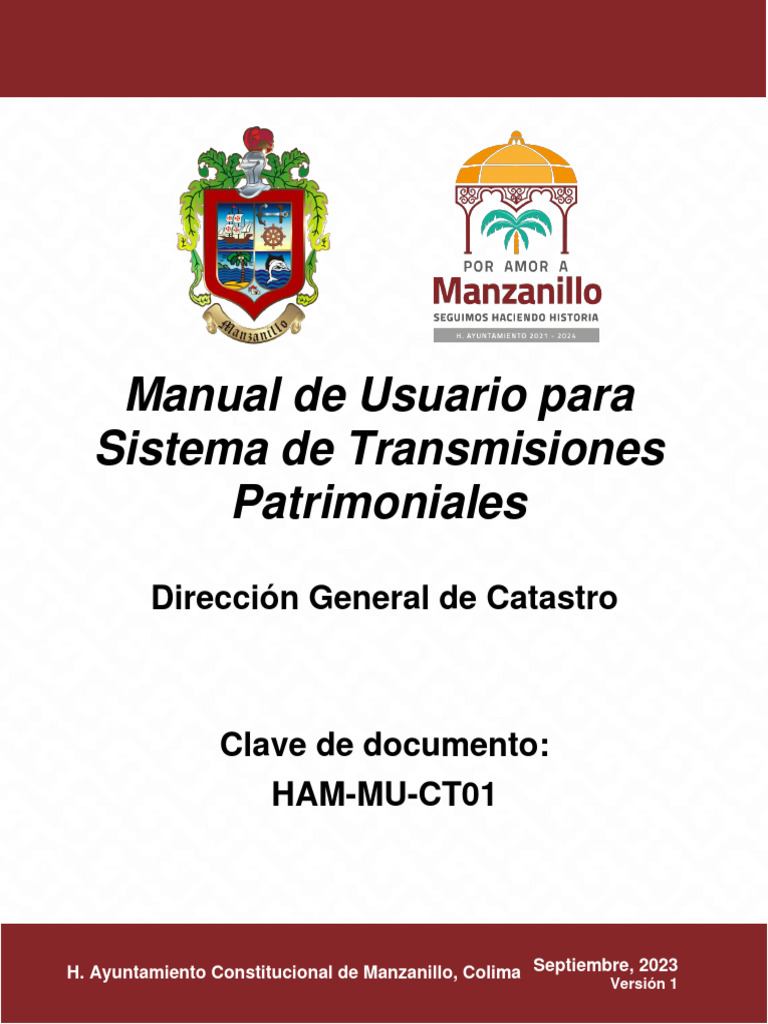 Manual de Usuario para Sistema Transmisiones Patrimoniales (HAM-MU-CT01) | PDF | Ventana ...