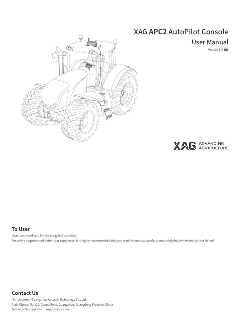 Xag Apc2 Autopilot Console User Manual V1 0 En Pdf Screw Radio