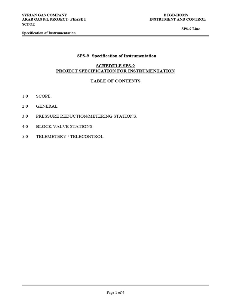 Instrumentation SPS 9 | PDF | Instrumentation | Valve