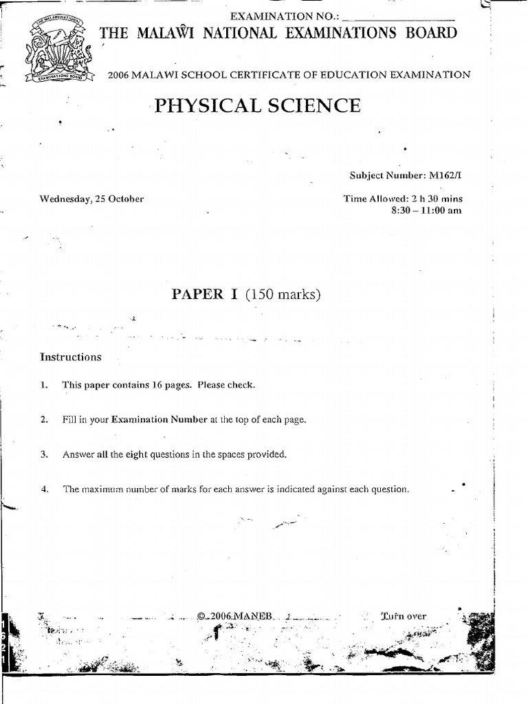 2006msce PS Paper | PDF