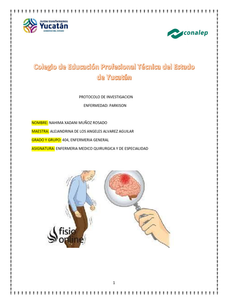 Protocolo Parkinson: Investigación y Cuidados | PDF | Enfermedad de Parkinson | Dopamina