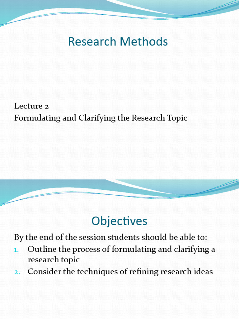 L2 - Formulating Research Topic | PDF | Epistemology Of Science ...