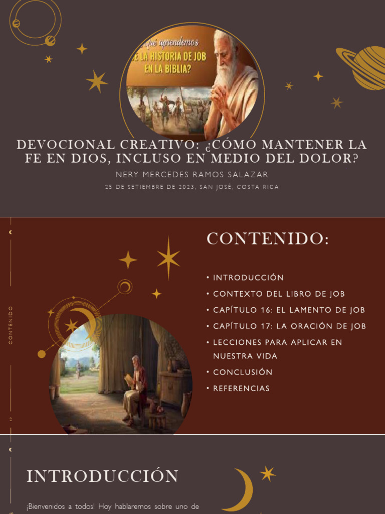 Devocional Creativo de Job 16y17 - Nery Ramos Salazar | PDF | Libro de trabajo | Creencia ...