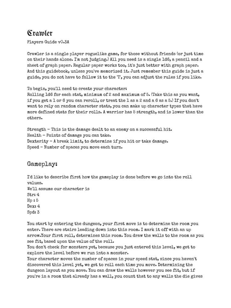 Crawlr | PDF | Role Playing Games | Role Playing Video Games