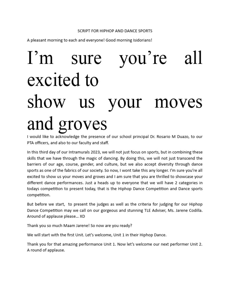 Script For Awarding | PDF