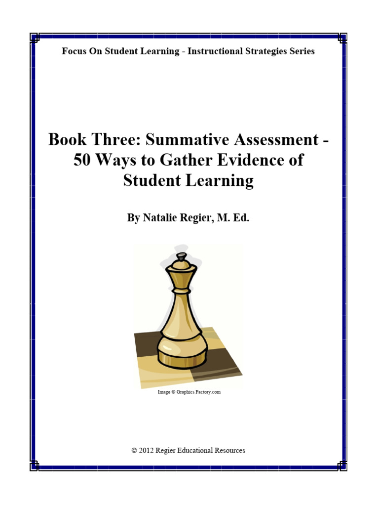 Summative Assessment Strategies Pdf Educational Assessment Rubric