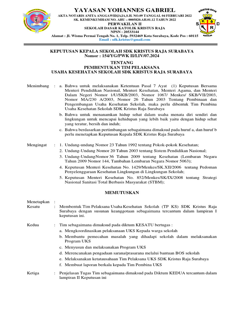 SK Tim Uks 2024 | PDF