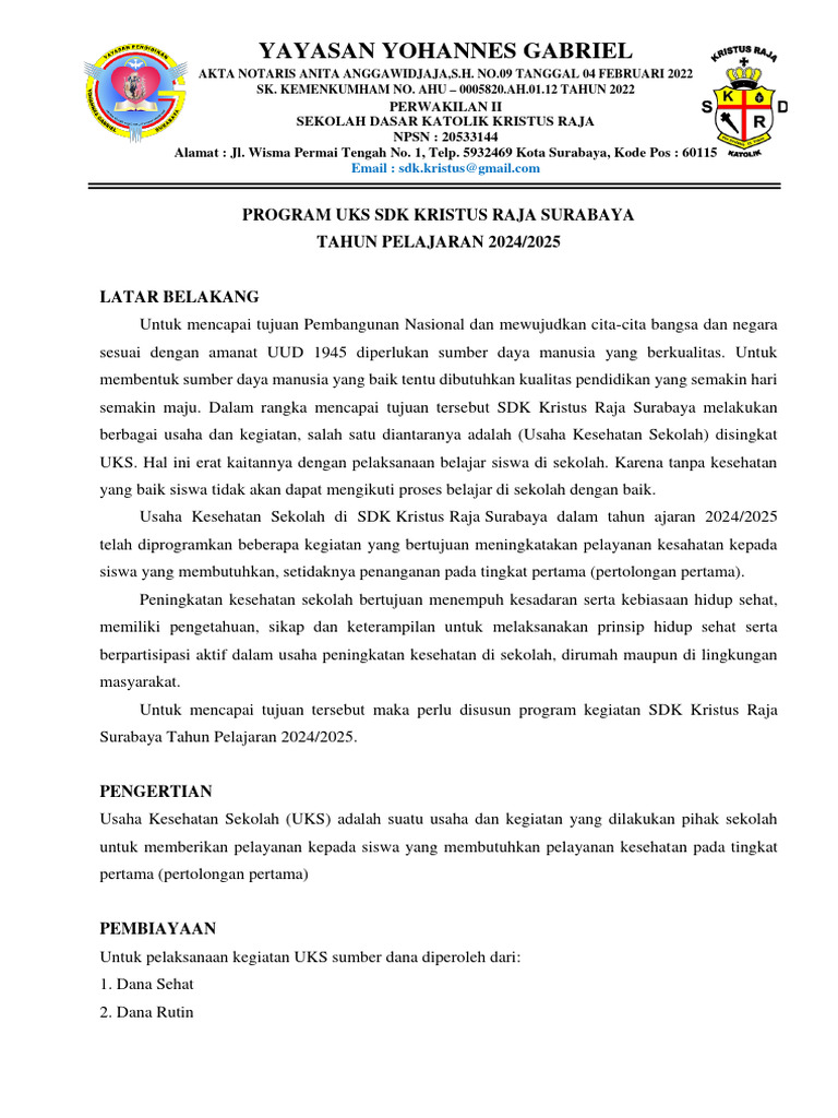 Program Tim Uks 2024 | PDF