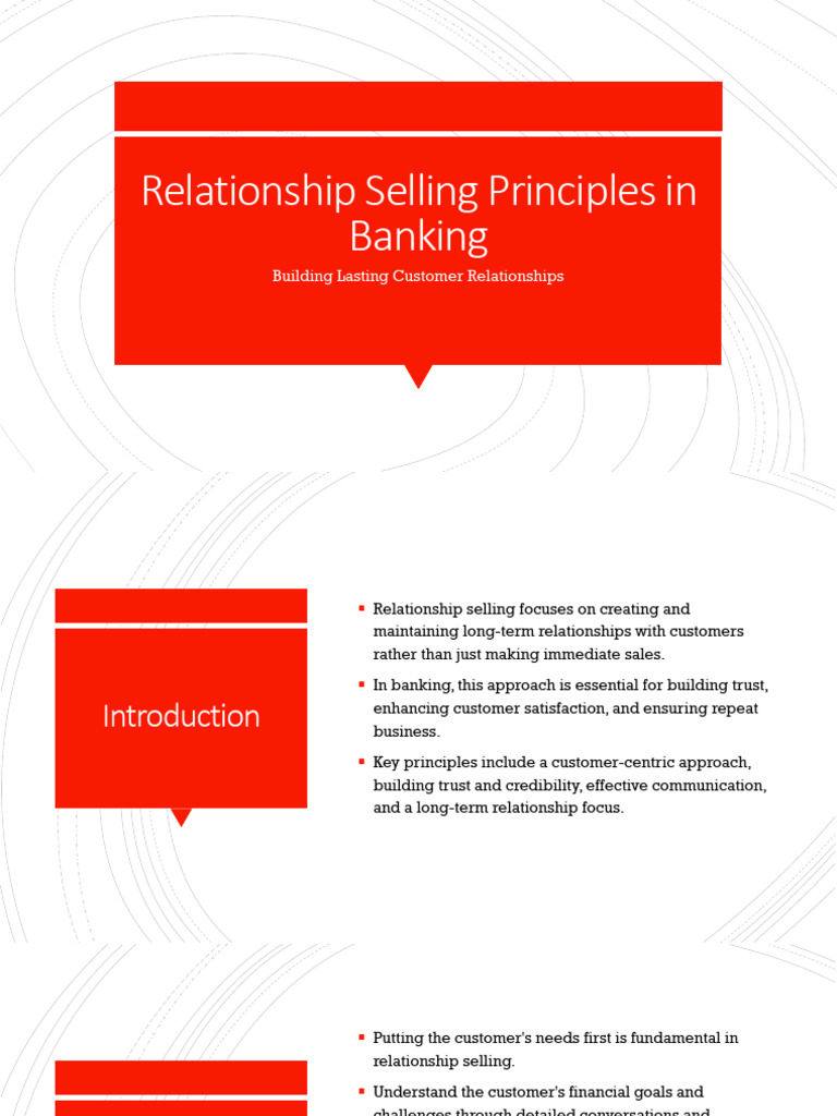 Relationship Selling in Banking | PDF | Banks | Customer Satisfaction