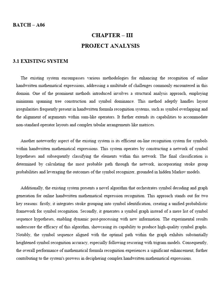 Batch A6 - Project Analysis | PDF | System | Mathematics