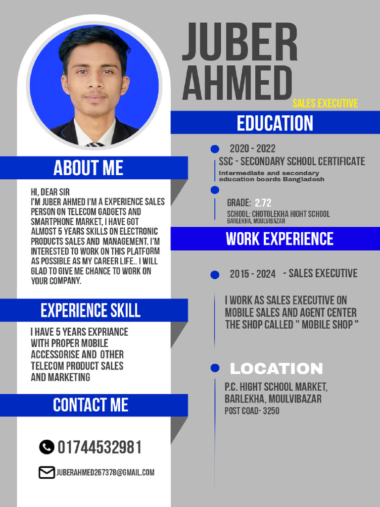 Premium - CV - Juber Ahmed | PDF