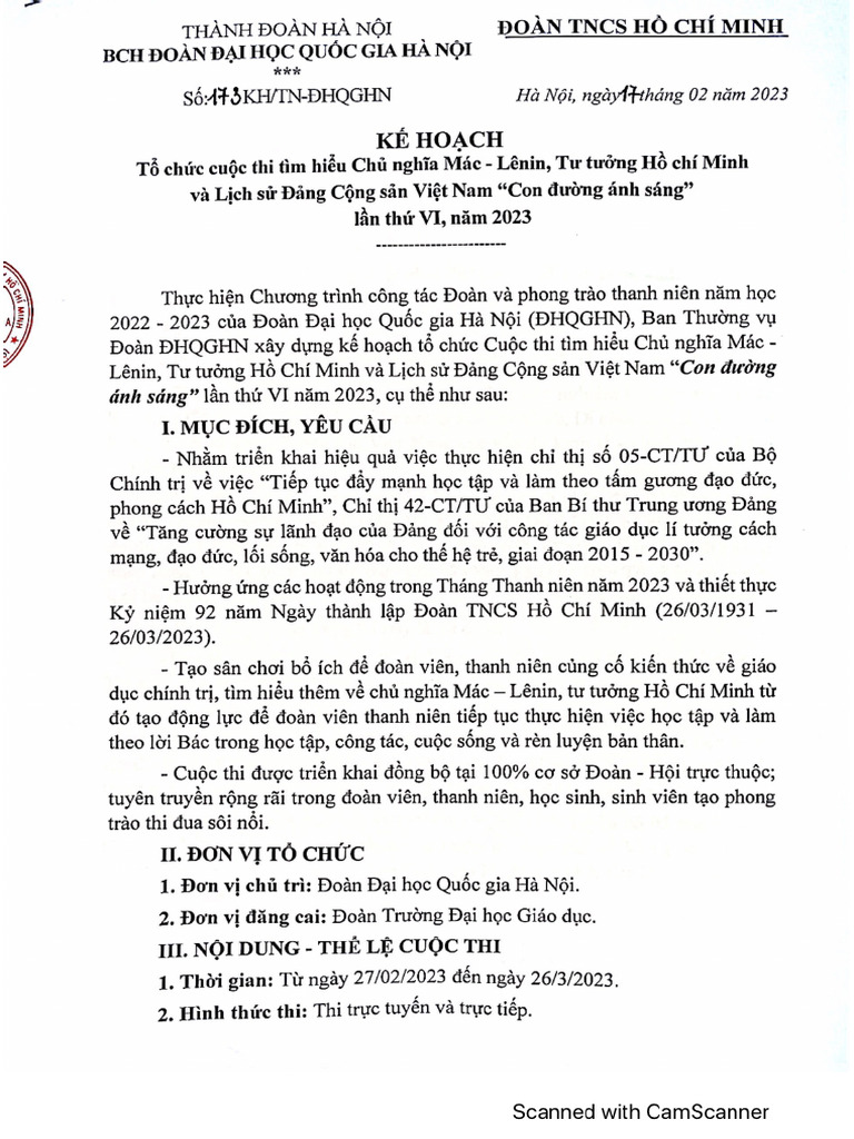 KH Con Đư NG Ánh Sáng 2023 | PDF