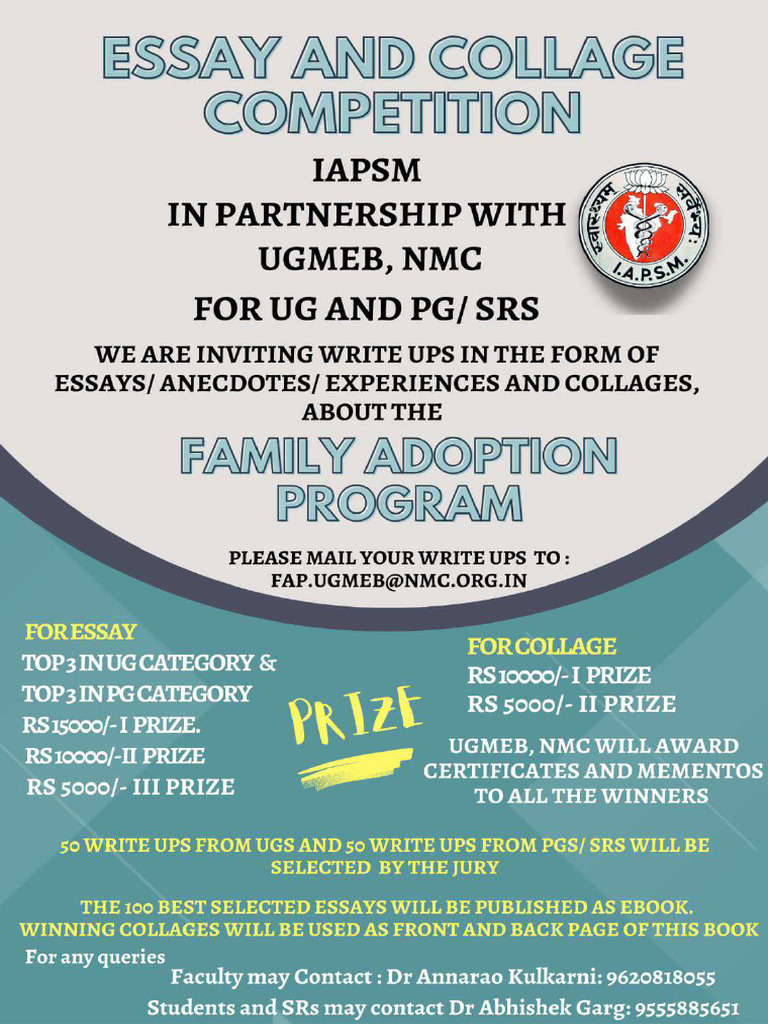 Guidelines Competition FAP UGMEB IAPSM Prize-1 | PDF