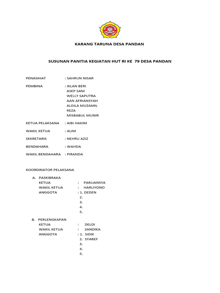 Susunan Panita | PDF