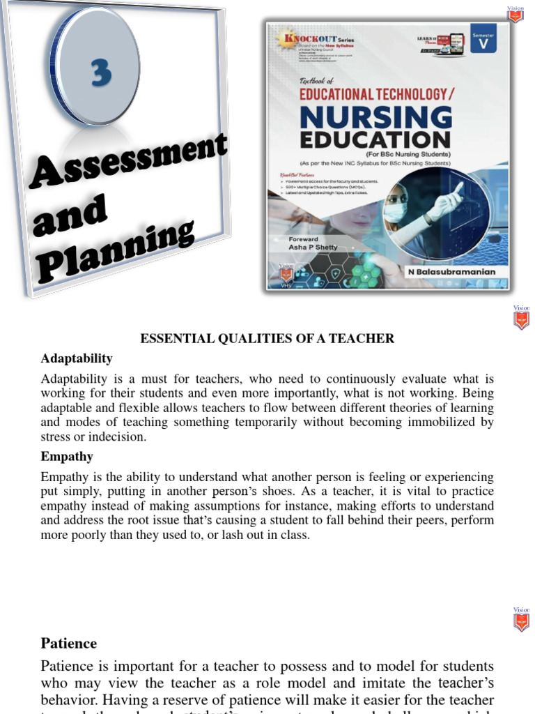 Chapter 3 Assessment and Planningencrypted | Download Free PDF | Learning | Teachers